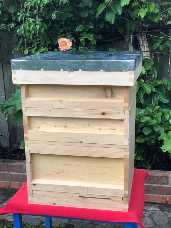 Anatolian White Pine National Beehive with landing board with hive tool ...